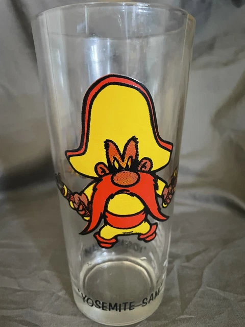 VINTAGE 1973 YOSEMITE SAM Glass Pepsi Collector Series Warner Bros ...