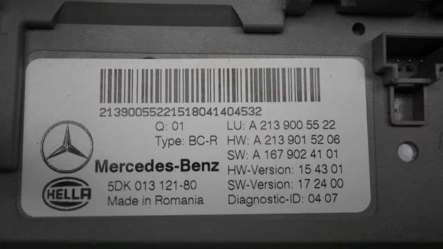GENUINE MERCEDES BENZ W213 E Class Rear Sam Module Ecu Control Unit ...