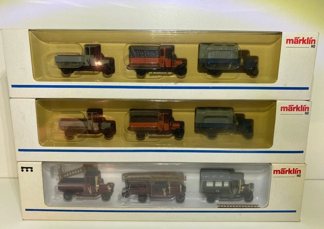 MÄRKLIN AUTOS 1890 + 2x 1899 Set HO 1:87 Oldtimer Feuerwehr LKW ...