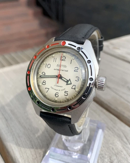 VINTAGE SOVIET WATCH Vostok Amphibia Antimagnetic Made In USSR ...
