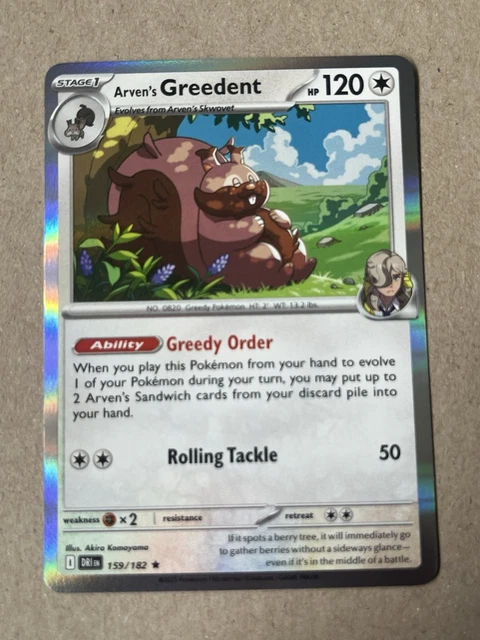 POKÉMON TCG DESTINED Rivals Arvens Greedent 159/182 Holo £1.13 ...