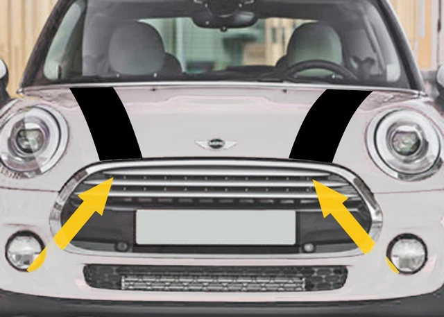 2 X BANDES CAPOT POUR MINI COOPER 110cmX11cm AUTOCOLLANT STICKER BD514 ...