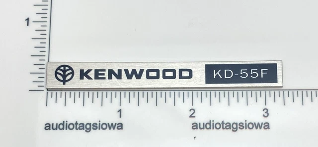 LOGO INSIGNE DE platine tournante Kenwood KD-55F - aluminium sur mesure EUR 10,74 - PicClick FR