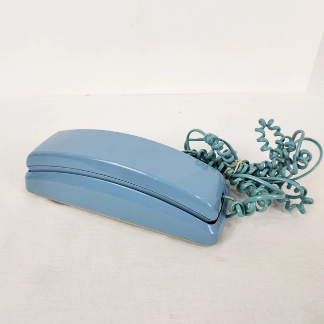 VINTAGE GE PUSH Button Phone 29212A 1210K Slim Line Blue Telephone Desk ...