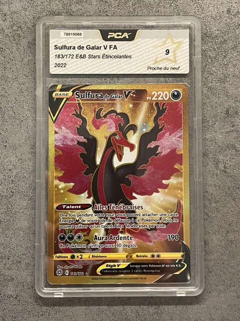 CARTE POKÉMON PCA 9 FA SULFURA DE GALAR 183/172 Gold EB09 Stars ...