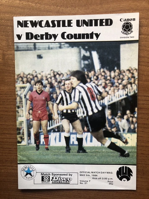 NEWCASTLE UNITED V Derby County Football Programme May 5 1984 £4.99 ...