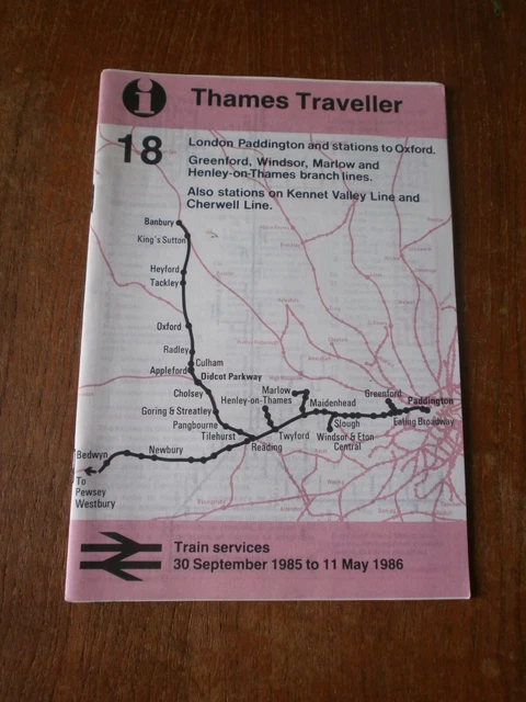 BRITISH RAIL TIMETABLE Booklet-Paddington/Banbury/Bedwyn 1985/86 £2.99 ...