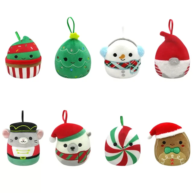 SQUISHMALLOWS CHRISTMAS ORNAMENT Set of 8 Plush 4" Holiday Classic ...