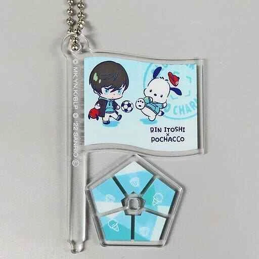 ITOSHI RIN POCHACCO Blue Lock Sanrio s Flagacrylic Stand Key Holder ...