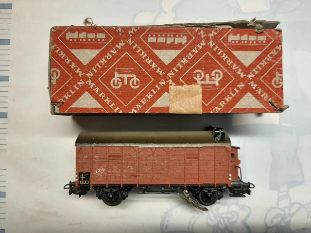 MÄRKLIN H0 320 S Gedeckter Güterwagen Mit Bremserhaus Und Schlusslichtern In Ovp EUR 30,00 ...