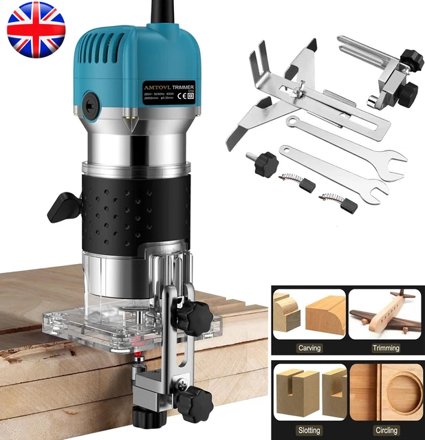 1200W ELECTRIC HAND Trimmer 220V Palm Router Woodworking Laminate Wood ...