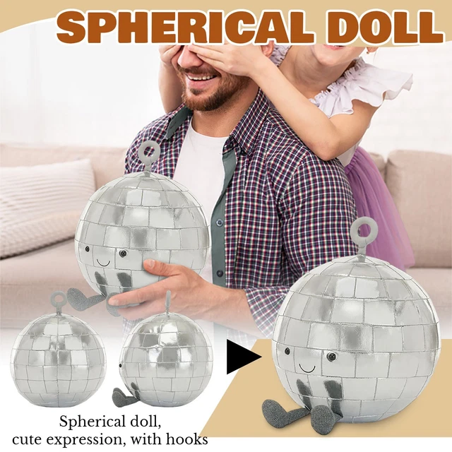 30 CM AMUSEABLES Mirror Disco Ball Doll, Soft And Cuddly Plush Toy ...