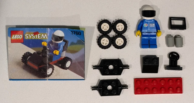 VINTAGE LEGO 90S System Go-Cart & Minifig - RACER - 1760 - 100% ...