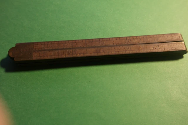 ANTIQUE STANLEY RULE No. 62 1/2 24" Boxwood and Brass Folding Rule ...