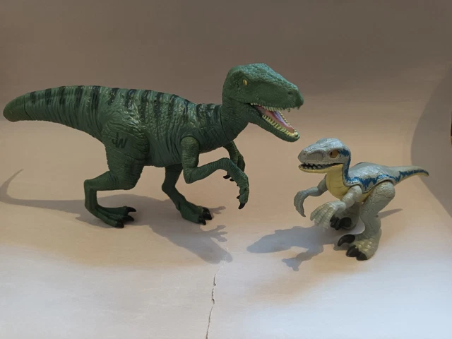 JURASSIC WORLD BLUE and Charlie Velociraptor Raptor Action Figures 2015 ...
