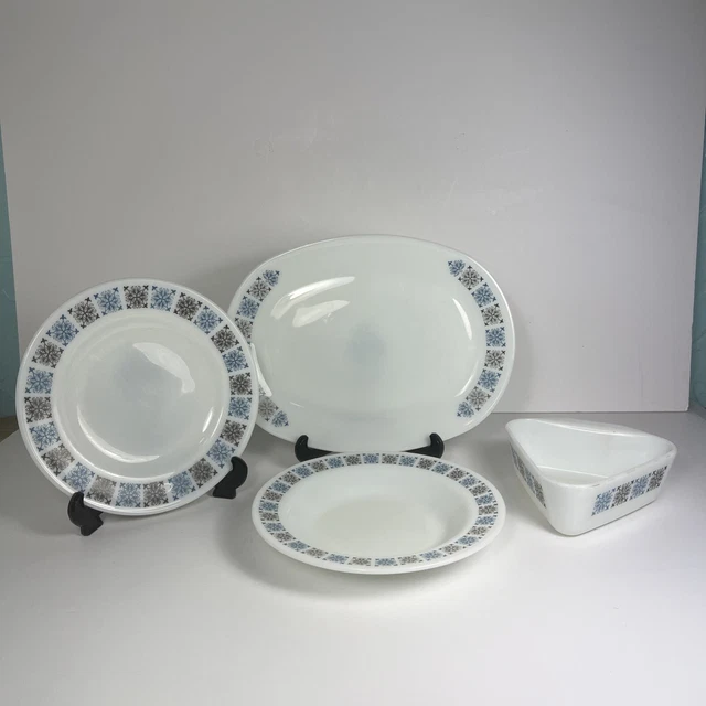 JAJ PYREX CHELSEA Set for 1 - Oval Plate / Salad Plate / Bowl ...