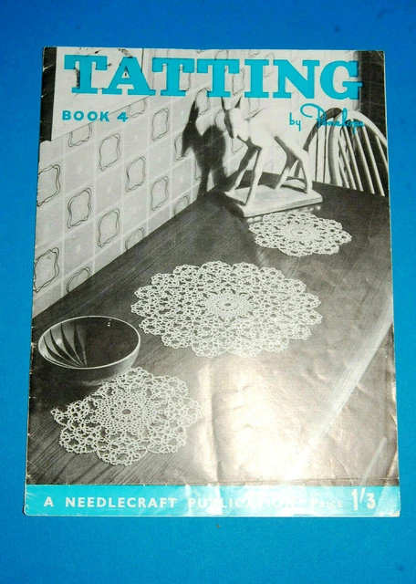 ANTIQUE / VINTAGE 1960s Tatting booklet. Method instructions and 9 x ...