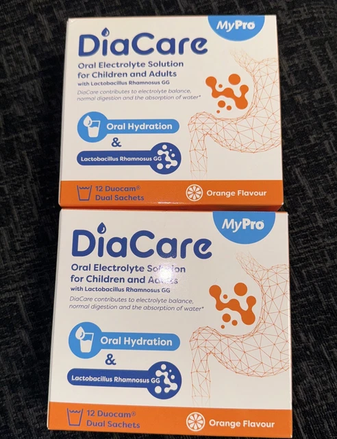 2X DIACARE ORAL Electrolyte Solution For Children & Adults 12 Sachets ...