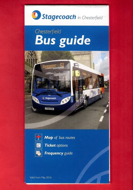 STAGECOACH YORKSHIRE ~ Chesterfield Bus Map & Frequency Guide - May ...