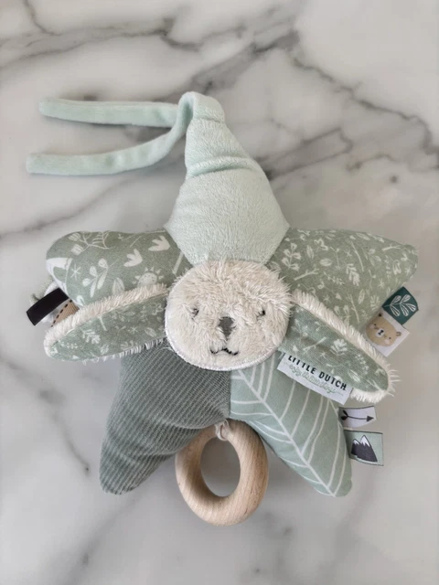 LITTLE DUTCH SOFT Plush Musical Pull Cord Soother Star £10.80 - PicClick UK