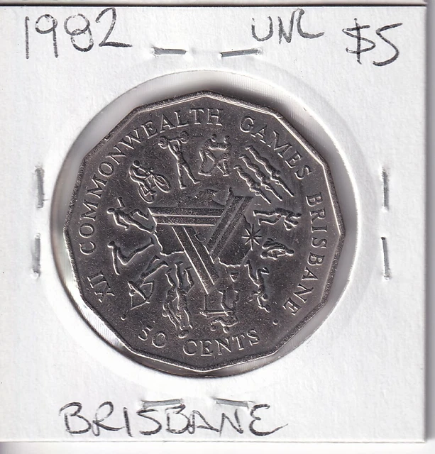 1982 AUSTRALIAN 50 Cent Brisbane Commonwealth Games Unc Coin. EUR 2,45 ...