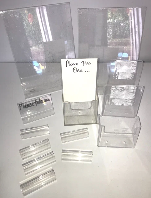 PERSPEX A4 POSTER Display Leaflet Displays Menu Holders/Card Stands x6 ...