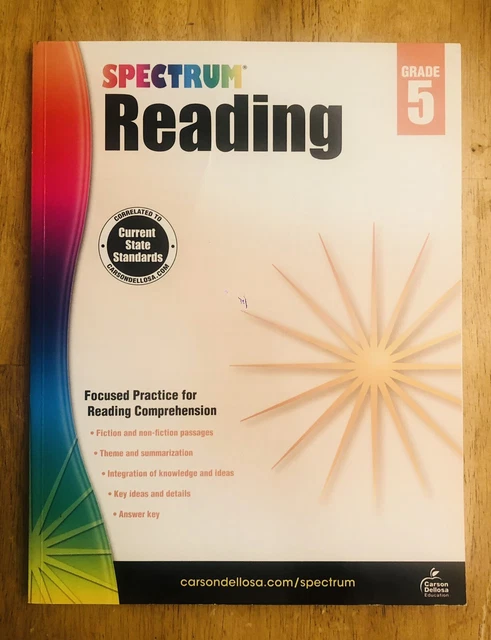 SPECTRUM READING WORKBOOK, Grade 5, State Standards Carson Dellosa ...