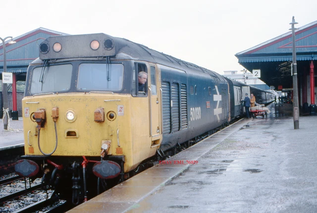 ORIGINAL 35MM SLIDE: Class 50 50030 "Repulse" @ Newton Abbott 1986 £4. ...