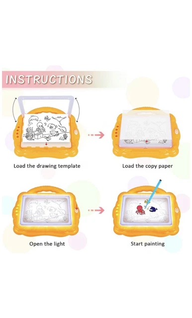 TAVOLO DA DISEGNO luminoso, tabellone da doodle colorato LED, schizzo ...