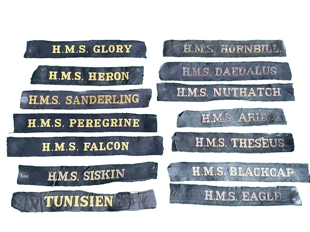 ROYAL NAVY CAP Tally Tallies Job Lot X 14 Some Rare Bands (Osv) £36.00 ...