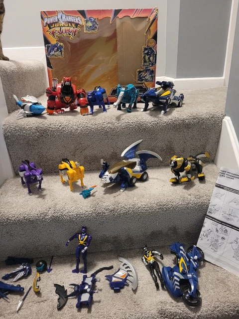 POWER RANGERS JUNGLE Fury Dx Jungle Pride Megazord Zords + Wolf + Shark ...