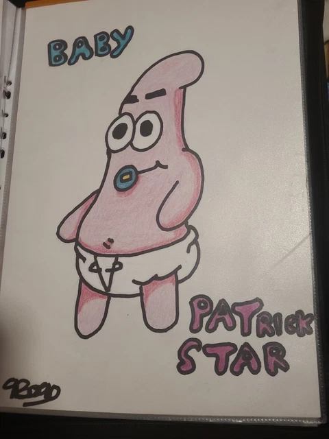 A ORIGINAL A3 Drawing Of Patrick Star £5.00 - PicClick UK