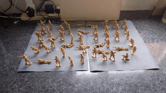 WW2 BRITISH 8TH Army infantry Set 132 Scale Plastic Soldiers By Hing ...