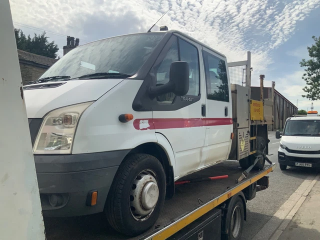 FORD TRANSIT MK7 crew cab tipper pick up spares or repair,one council ...