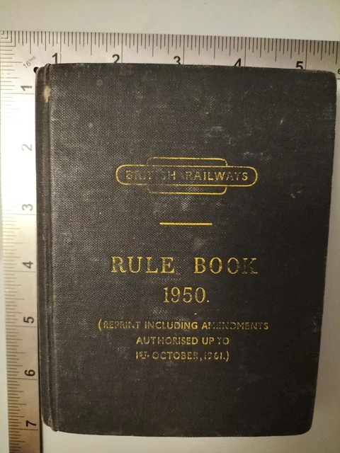BRITISH RAILWAYS RULE Book 1950 1962 Hardback Railway Clearing House £ ...