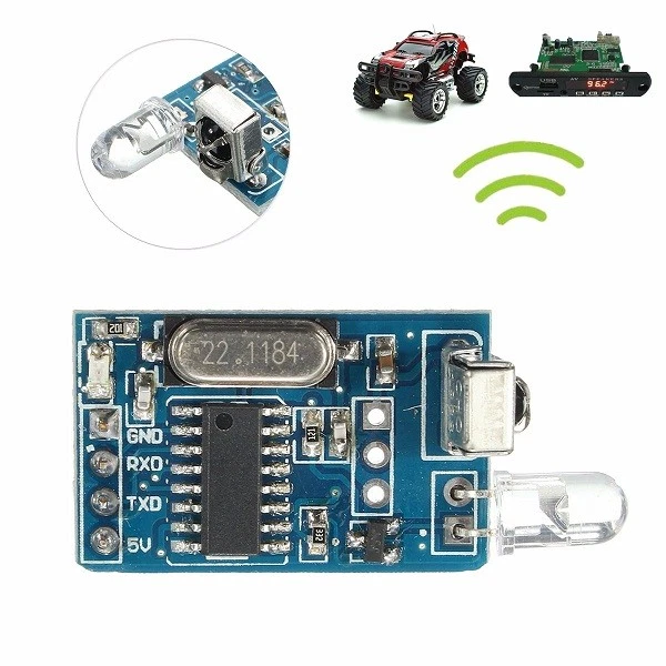 INFRARED TRANSMITTER AND Receiver Module NEC IR Remote Decoder Encoding ...