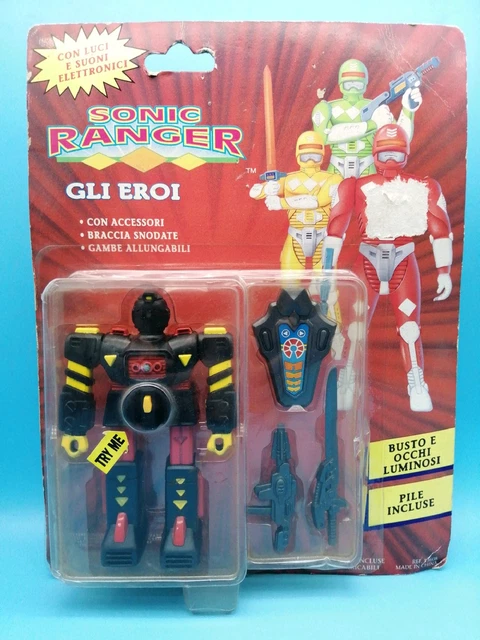 CLONE VINTAGE POWER RANGERS KNOCK OFF red Sonic Ranger eroi Robot ...