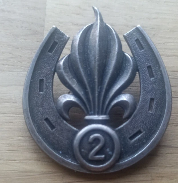 FOREIGN LEGION BADGE, 2nd REI, Beret, Mule Iron, Stamped Metal, Back ...