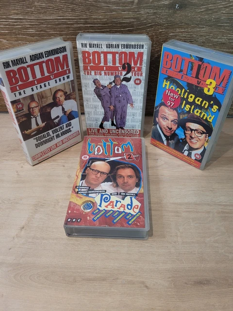 BOTTOM LIVE 1, 2 & 3 4x VHS Bundle 1993 - 1997 Vintage Comedy Videos £ ...