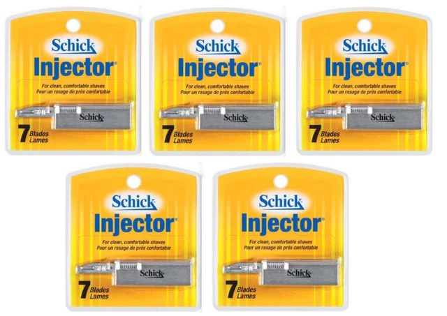 SCHICK INJECTOR SINGLE Edge Refill Blades 7 Ct 1 Ea (5 pack) $32.75 ...