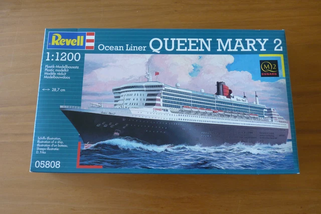REVELL 05808 OCEAN Liner Queen Mary 2 1:1200 Modelbausatz Schiff OVP ...