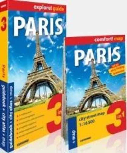 PARIS 3IN1 GUIDEBOOK city atlas map EUR 21,11 - PicClick IT