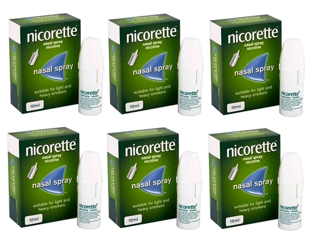 NASALI SPRAY NICORETTE 10ml - 6 Confezione Scadenza Aprile EUR 190,13 ...