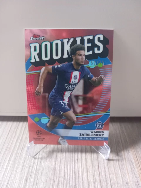 TOPPS UCC FINEST 22/23 Warren Zaïre-Emery/75 Rouge Paris Saint-Germain ...