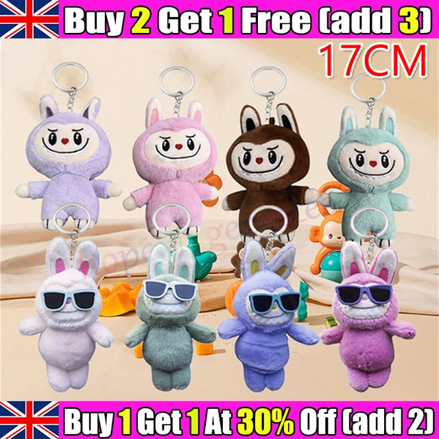 POPMART LABUBU PLUSH Doll Cute Keychain Plush Figure Toy Key Chain Kid ...