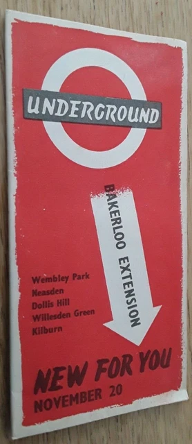 LONDON UNDERGROUND TUBE Map Bakerloo Line 1982 £44.00 - PicClick UK