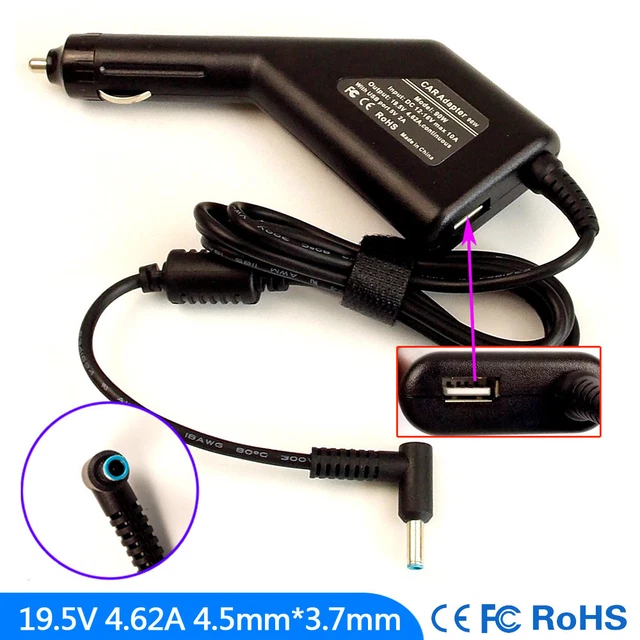 LAPTOP DC ADAPTER Car Charger USB Power for HP Pavilion 14-E026TX 14 ...