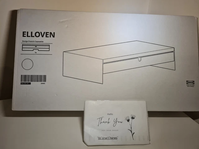 BRAND NEW IKEA ELLOVEN Monitor stand with drawer, white, 504.747.70 £45 ...
