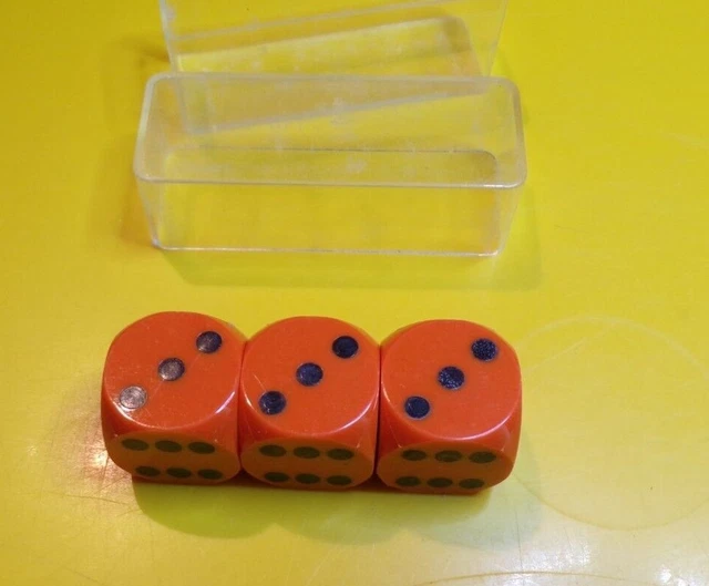 ANCIEN DÉ JEU 421 orange DICE Dés publicité agfa - gevaert photo ...