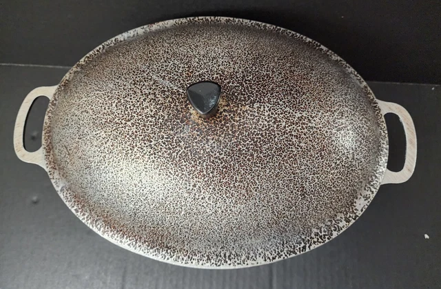 VTG HAMMERED CLUB Aluminum Hammercraft Cookware Oval Roaster Dutch Oven ...